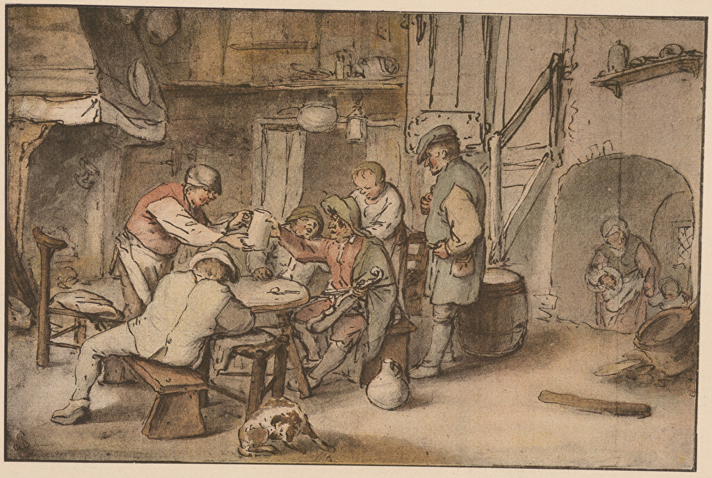 van OSTADE Adriaan (1610- 1685) Der Musikant (Muzykant) Reprodukcja z ...