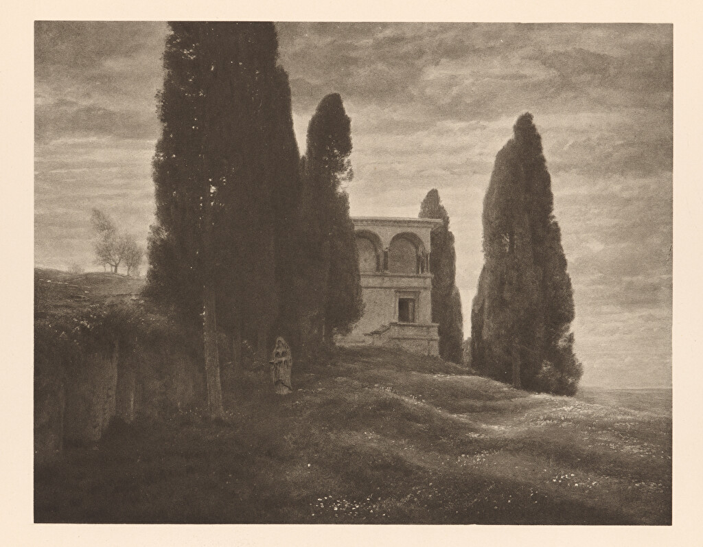 BÖCKLIN Arnold - Italienische Villa im Frühling (Włoska willa na wiosnę ...