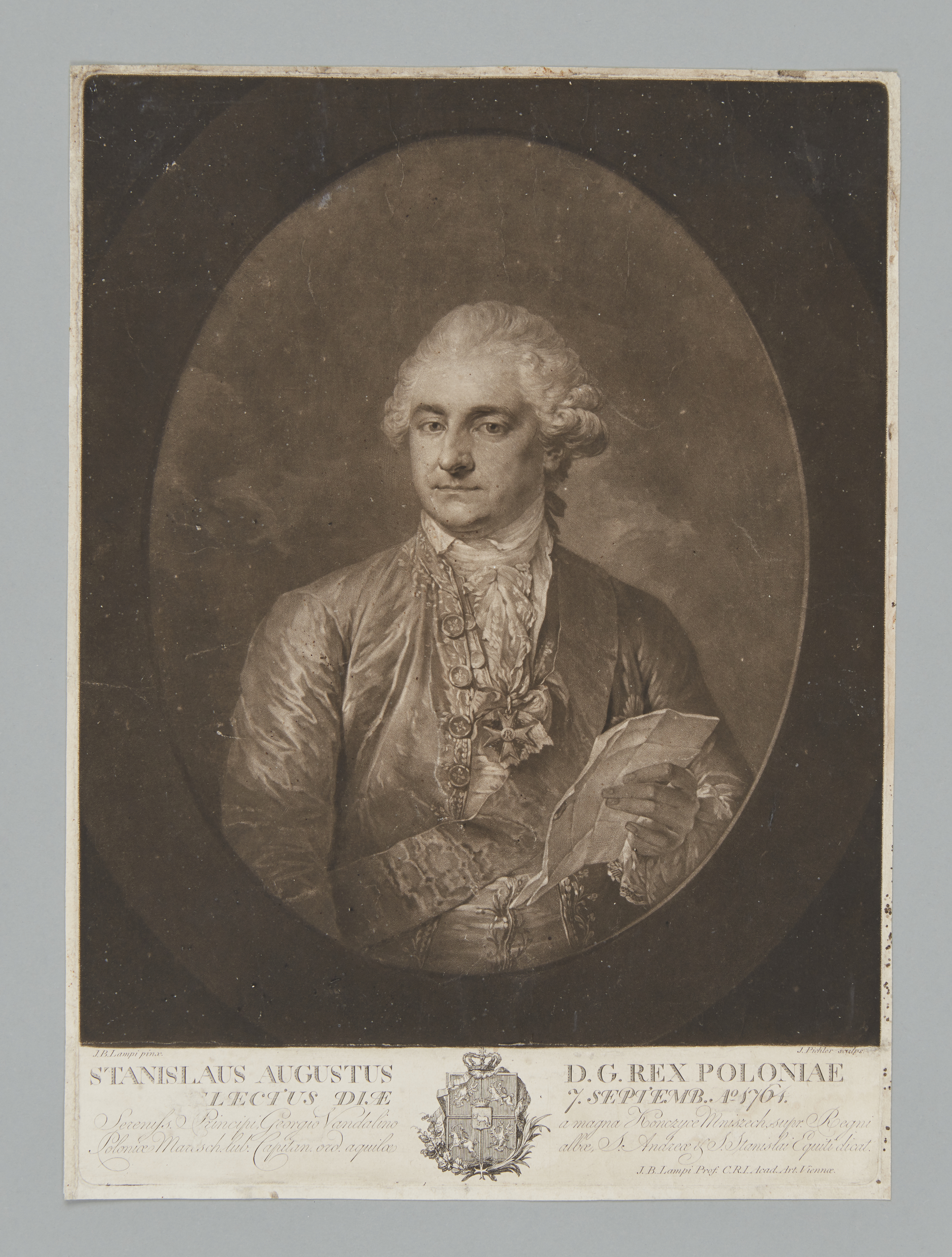 Stanislaus Augustus D.G. Rex Poloniae electus diae 7. Septemb. A.o 1764 ...
